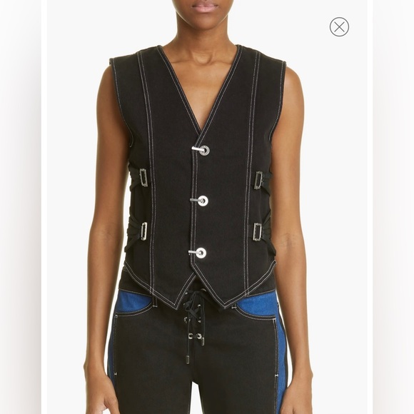 Dion Lee | Tops | Dion Lee Fan Laced Denim Vest | Poshmark